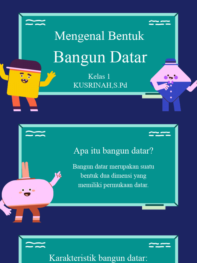 Mengenal Bentuk Bangun Datar Dua Dimensi Presentasi Pendidikan | PDF