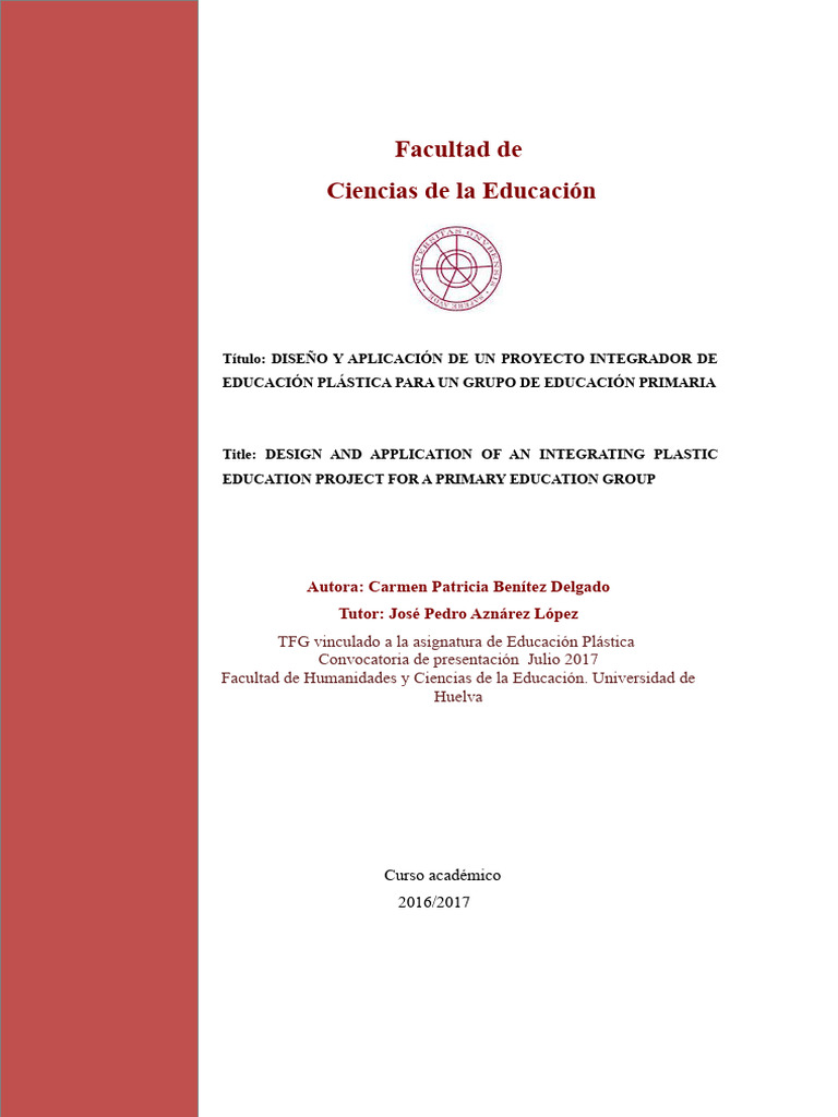 TFG Carmen Patricia B.D. | PDF | Creatividad | Plan de estudios
