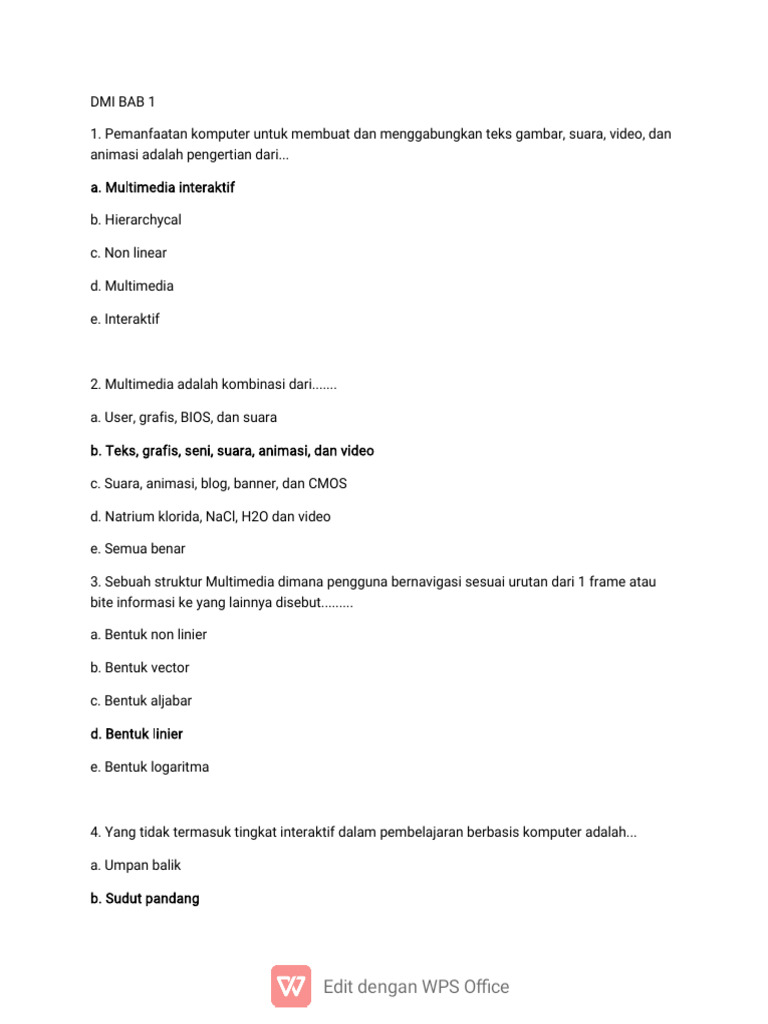 DMI BAB 1 Soal Soal Kelas 12 | PDF
