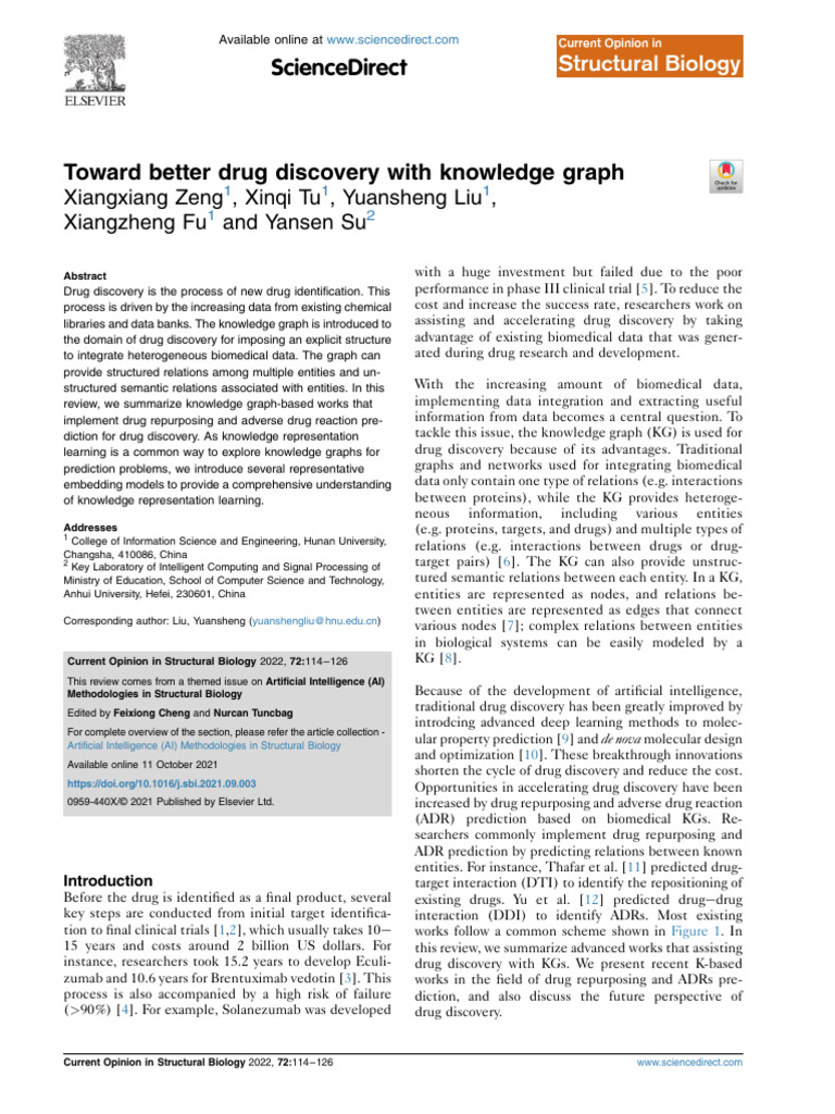 Toward Better Drug Discovery With Knowledge Graph | PDF | Drug ...