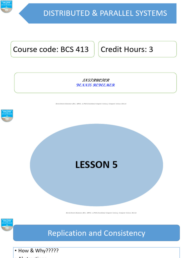 BCS 413 - Lecture5 - Replication - Consistency | PDF | Replication ... BCS 413 - Lecture5 - Replication - Consistency | PDF | Replication ...