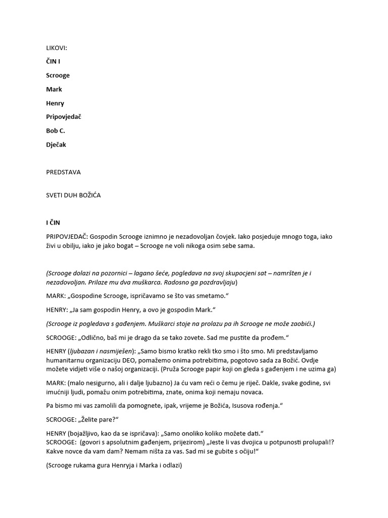 IGROKAZ Za Božićnu Predstavu | PDF