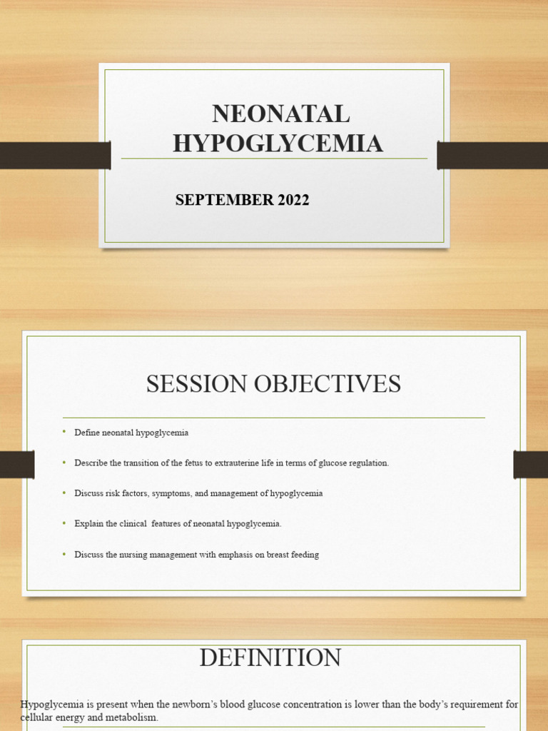 Neonatal Hypoglycemia: Definition & Management | PDF | Hypoglycemia ...