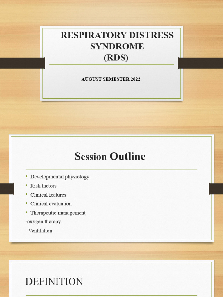 Respiratory Distress Syndrome | PDF | Lung | Respiratory System