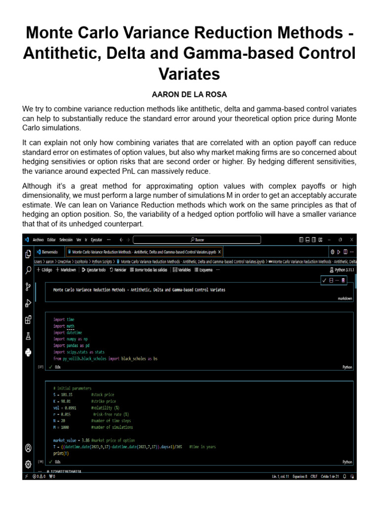 Advanced Monte Carlo Techniques | PDF | Business | Computers