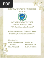 Physics Class 12 Project | PDF | Diffraction | Electrodynamics