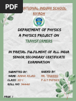 Transformer Class 12 Cbse Investigatory Project | PDF | Transformer ...