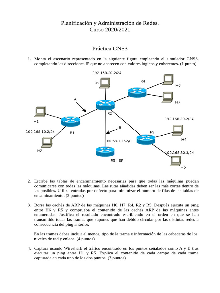 Práctica 5 GNS3 | PDF