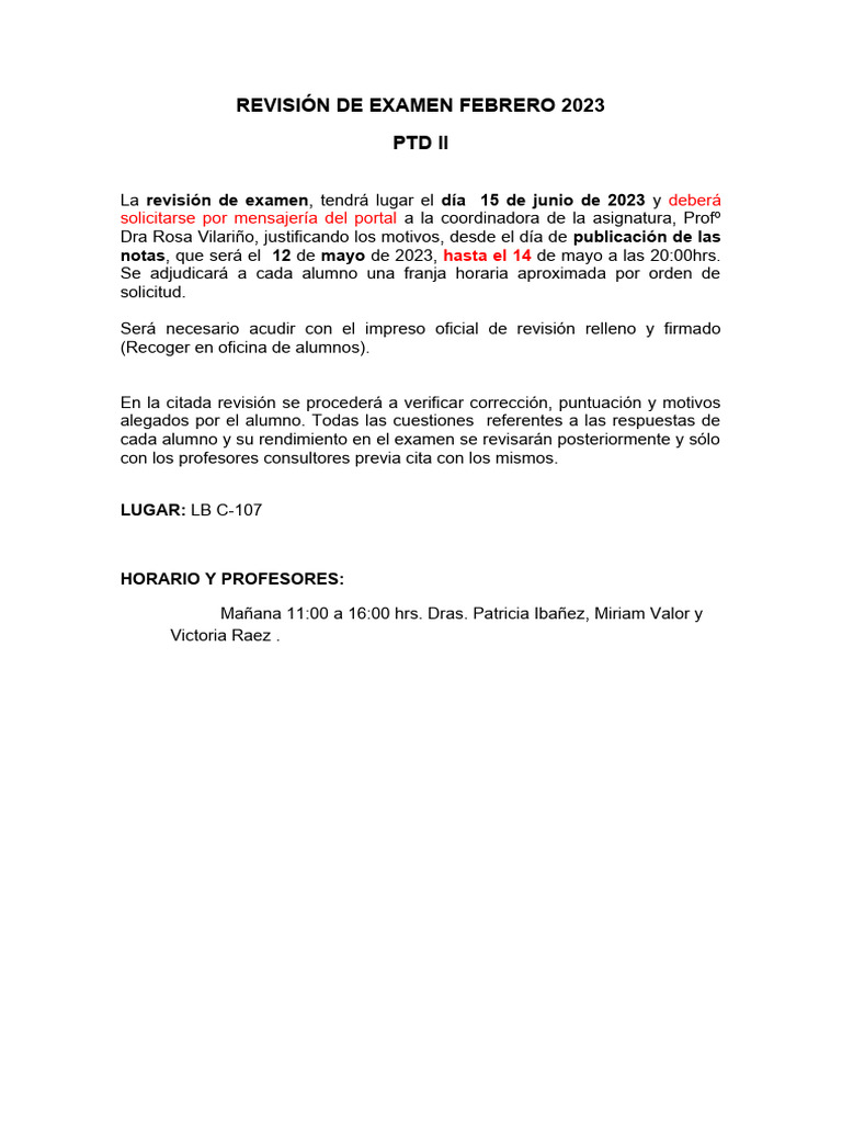 Revisión de Examen Mayo 2023 PTD Ii 2 | PDF