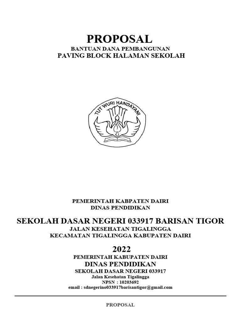 PROPOSAL Komite Sekolah SD BARISAN TIGORRR | PDF