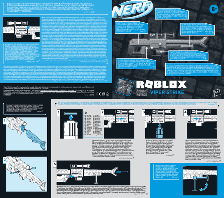 Nerf Roblox Zombie Attack Viper Strike Dart Blaster Code To Redeem Exclusive Virtual Item Clip 6 ...
