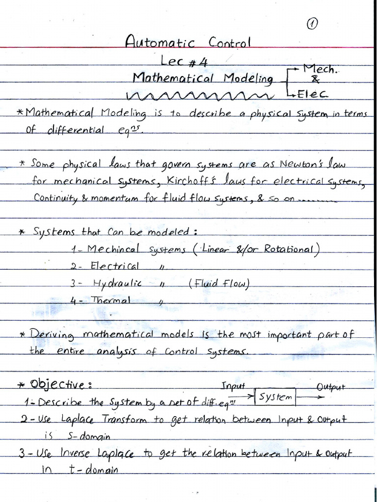 Lec #4-Modeling-Mech-Elec | PDF