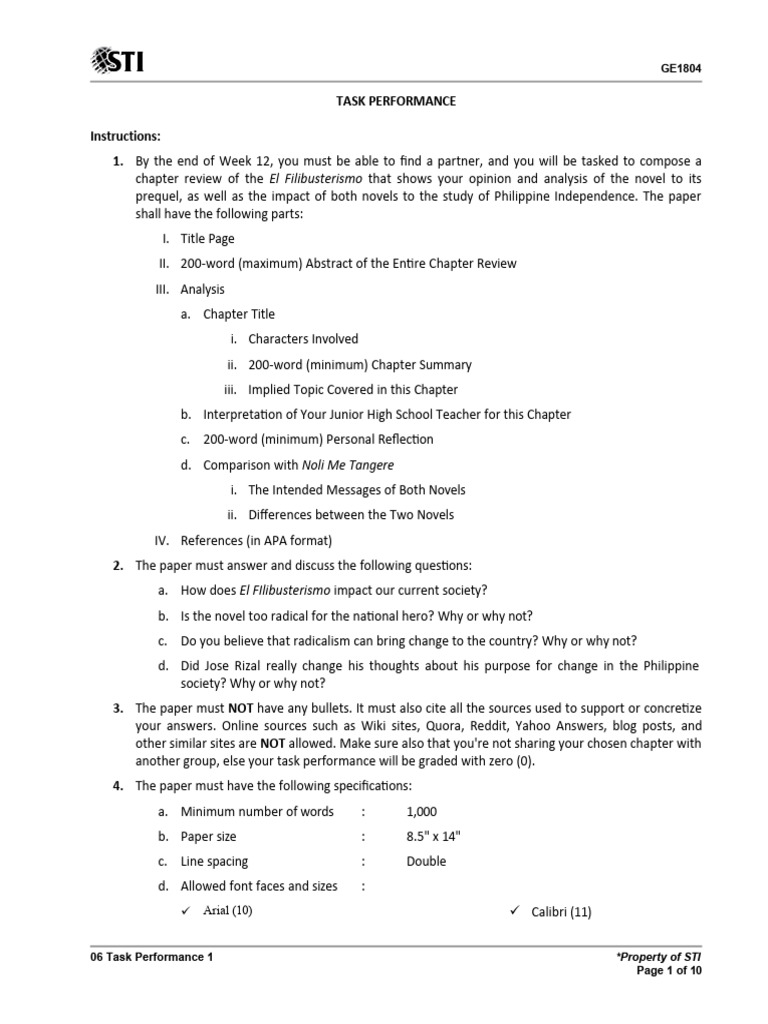 06 Task Performance 1 | PDF 06 Task Performance 1 | PDF
