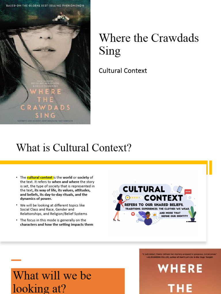 Cultural Context in Where the Crawdads Sing | PDF | Prayer | Prejudices