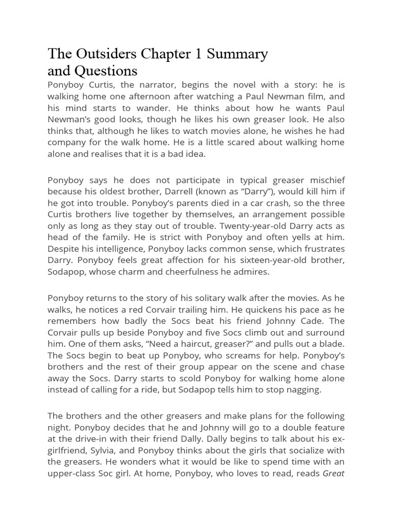 Chapter Summary and Questions | PDF