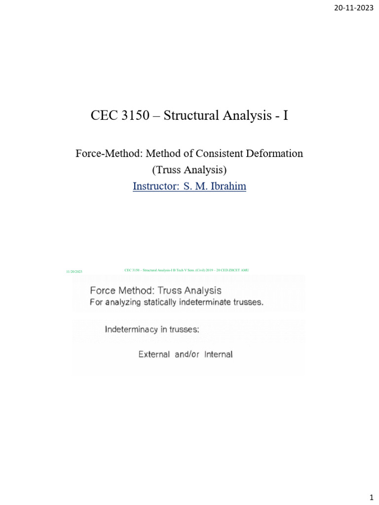 CEC-3150 - Z-Force-Method-02-Trusses-Students | PDF | Mathematics Of Computing | Structural ...