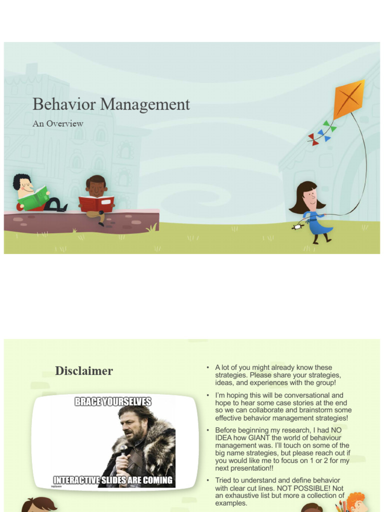 Behavior Management Presentation | PDF | Reinforcement | Mindfulness