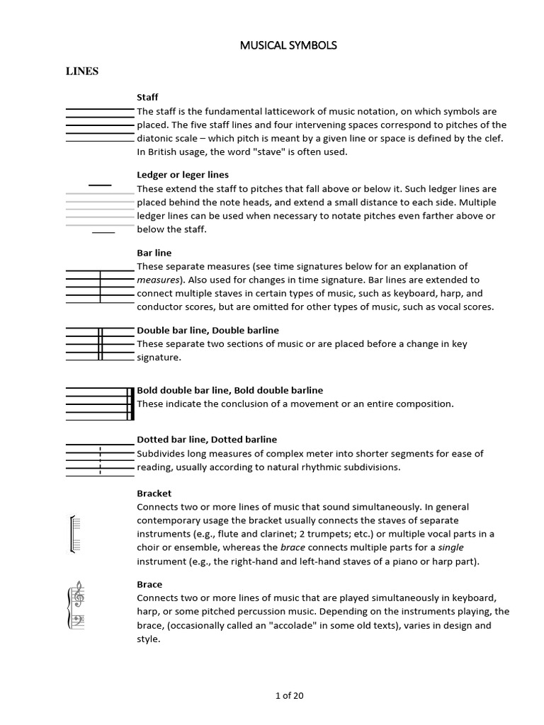 Music Symbols | PDF | Clef | Musical Compositions