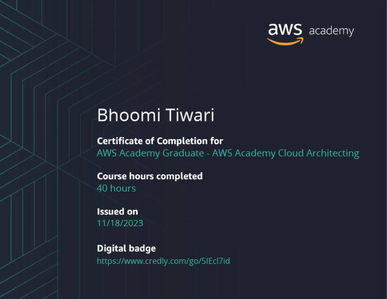 AWS Academy Graduate AWS Academy Cloud Architecting Badge20231118-29 ...