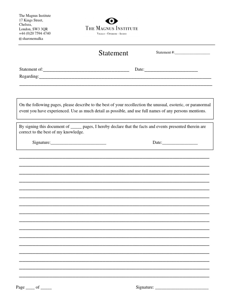 Signed Statement Form | PDF