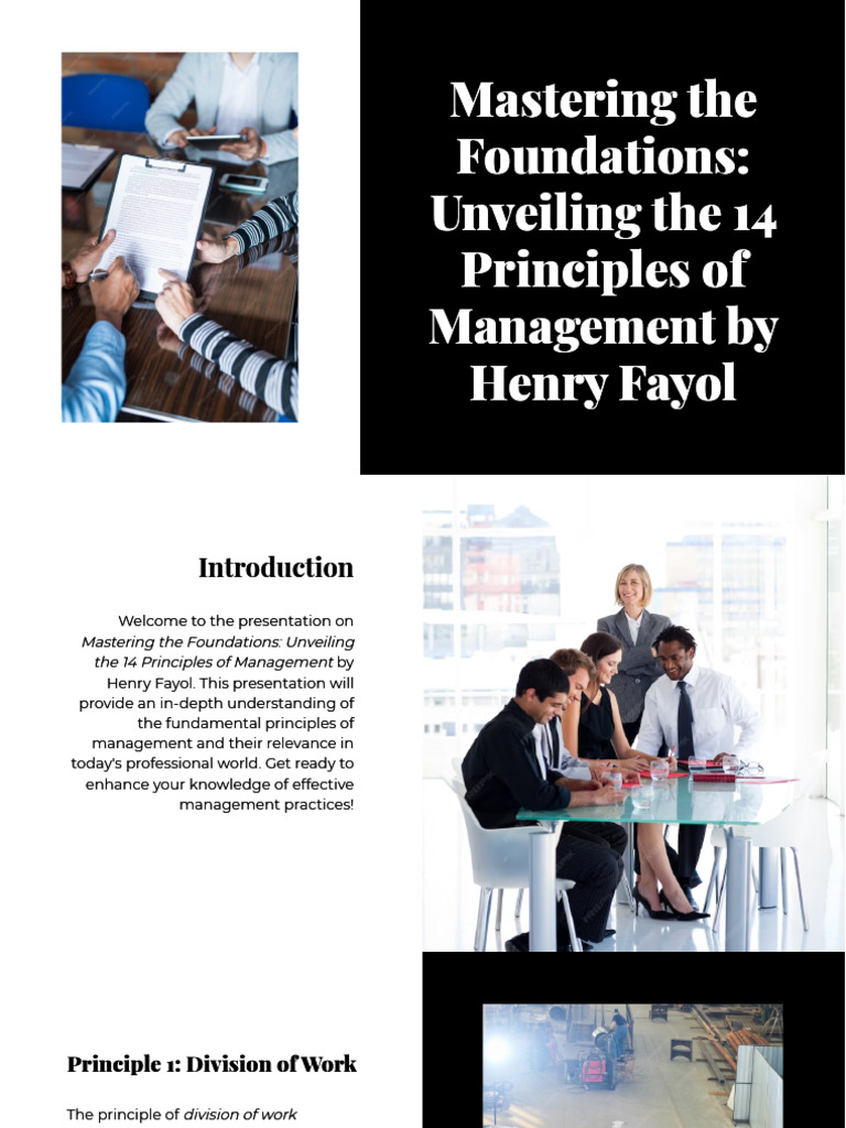 Wepik Mastering The Foundations Unveiling The 14 Principles of Management by Henry Fayol ...