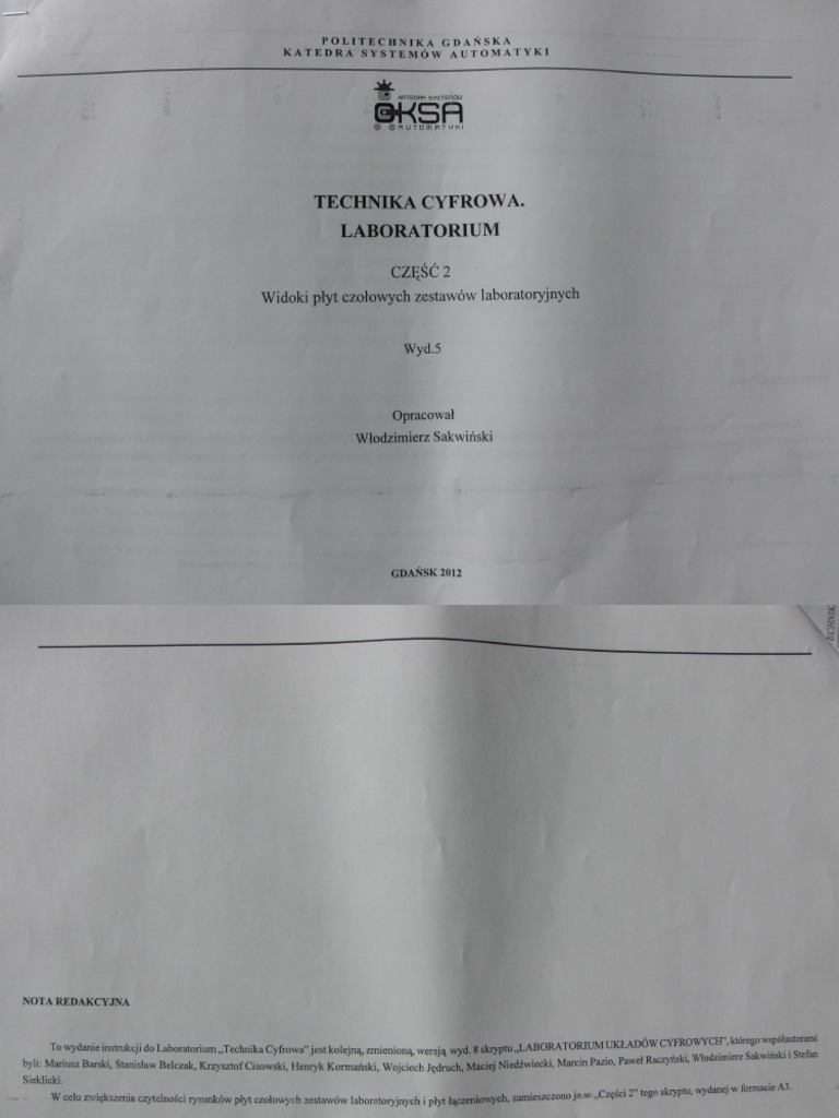 Technika Cyfrowa - Skrypt cz.2 | PDF