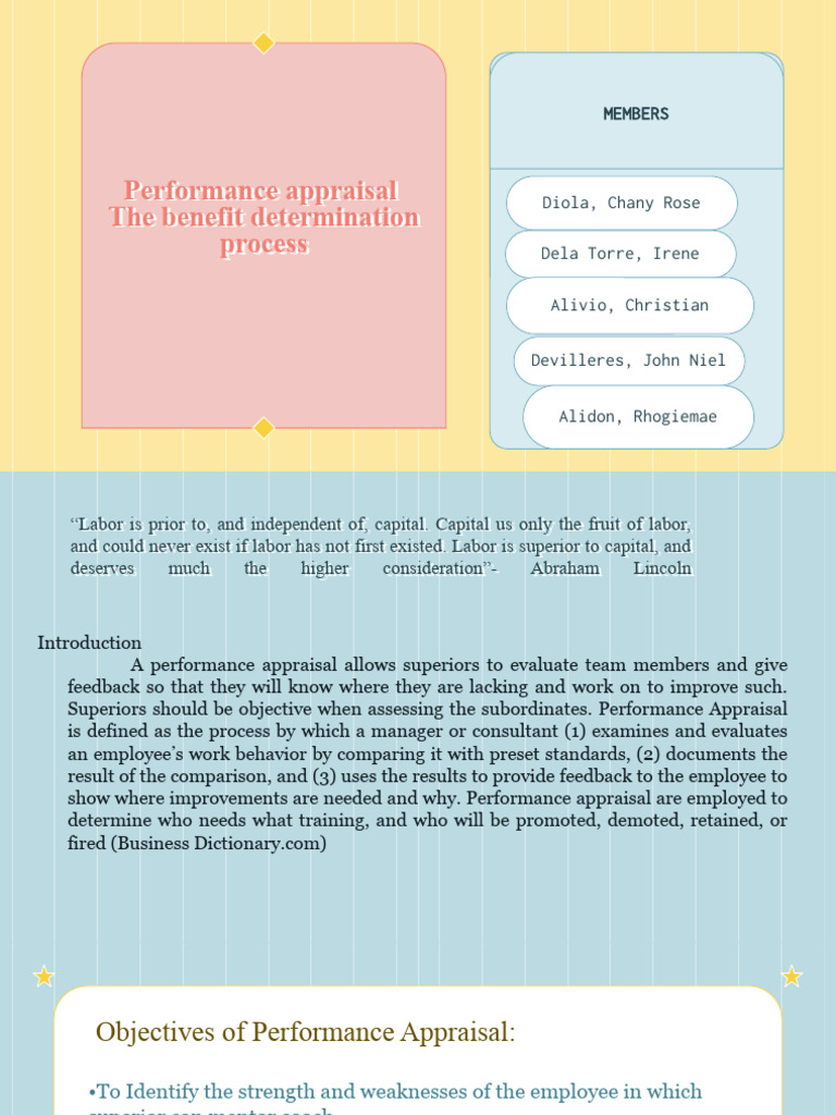 Week 9 Performance Appraisal The Benefit Determination Process Final | PDF | Performance ...