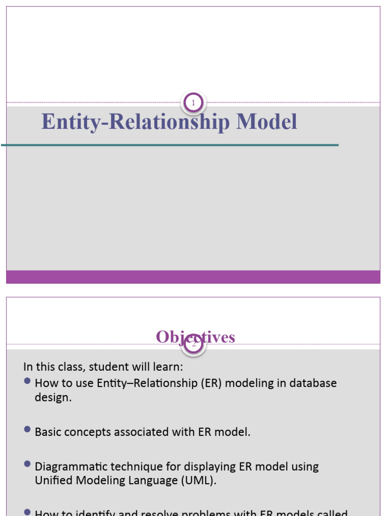 Entity Relationships Model | PDF | Conceptual Model | Unified Modeling Language