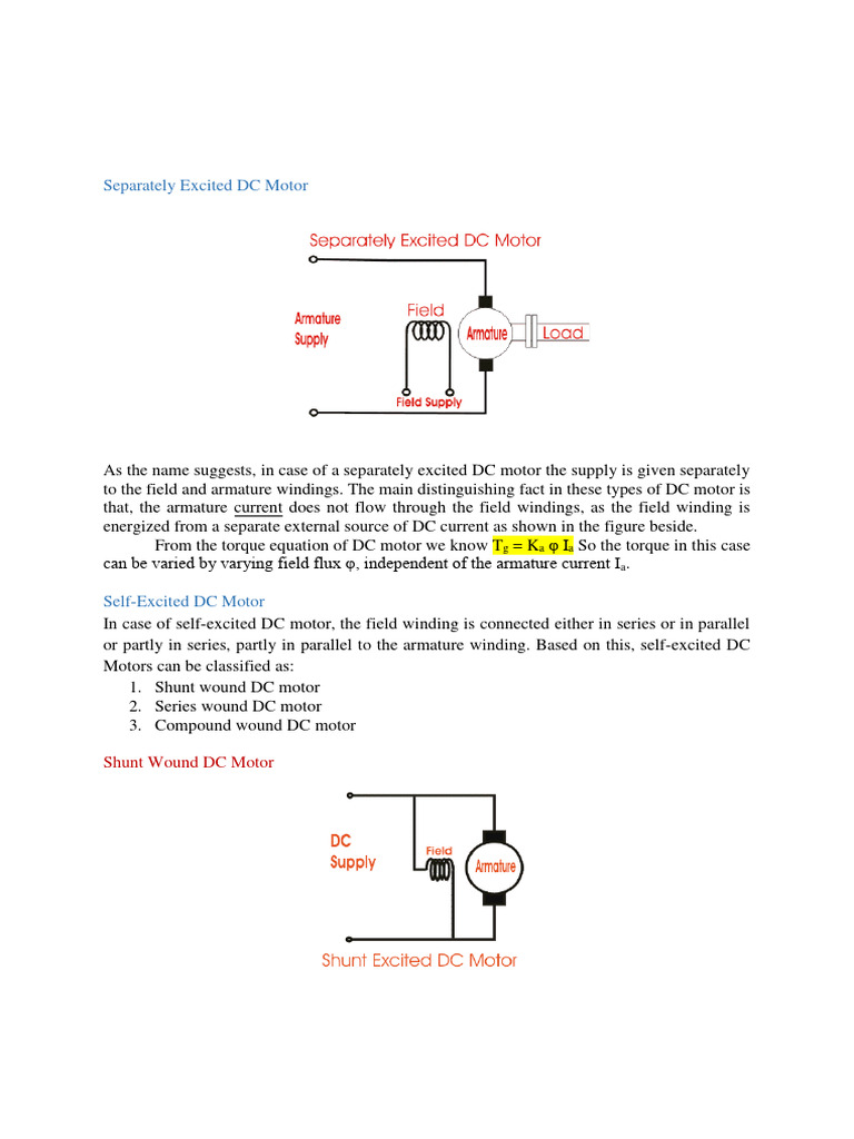 Classification of DC Motors Explained | PDF | Electric Motor | Machines