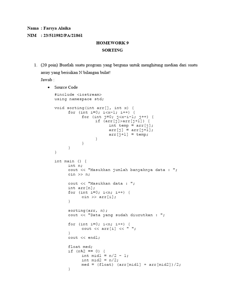 Homework 9 Praktikum Pemrograman | PDF | Namespace | Software Development