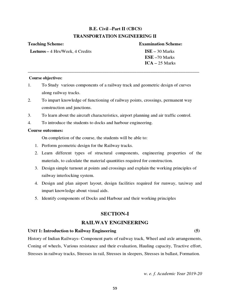 Transportation Engineering II Guide | PDF | Rail Transport | Airport
