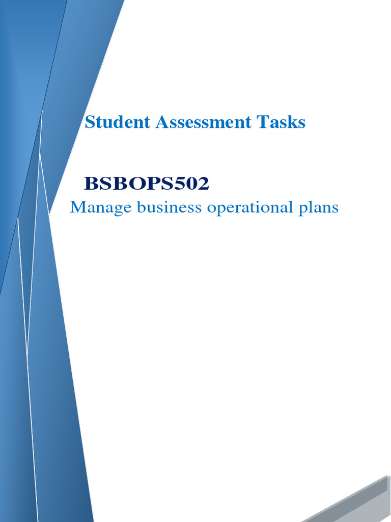 BSBOPS502 Student Assessment Tasks | PDF | Information | Performance ...