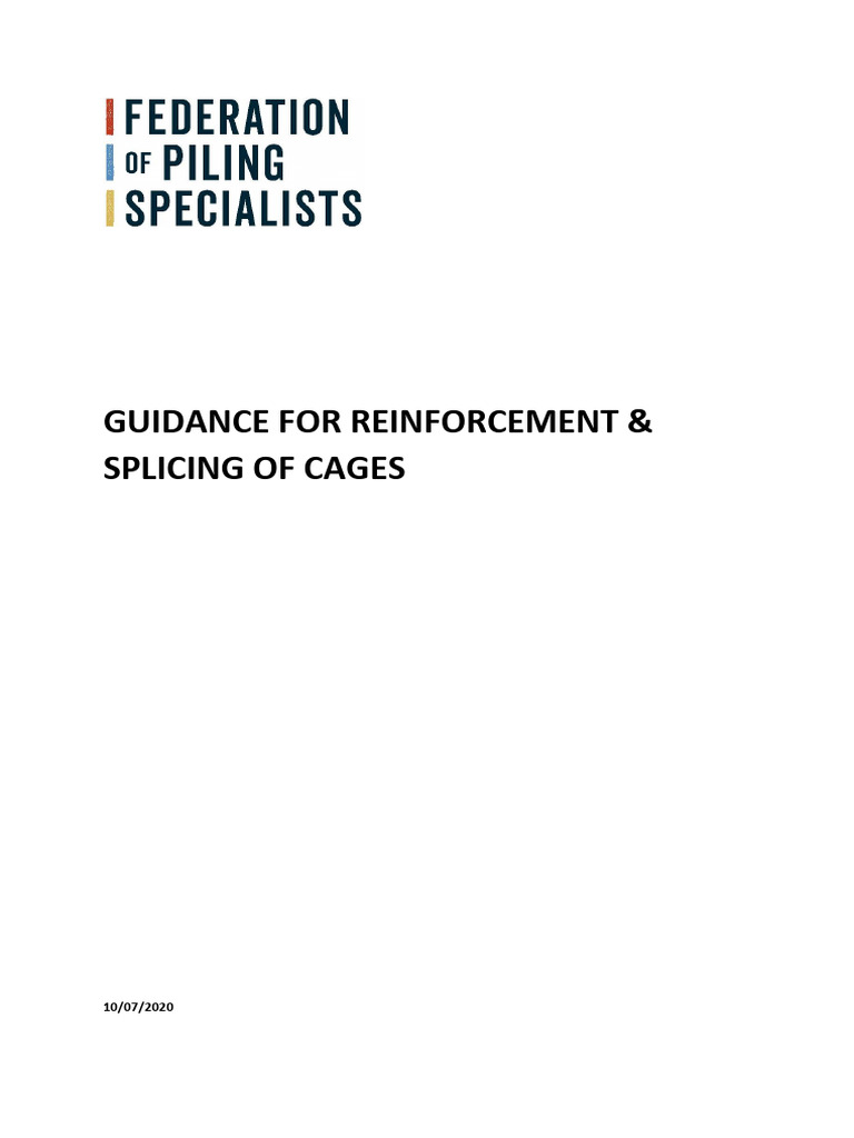 299 GUIDANCE FOR REINFORCEMENT & SPLICING OF CAGES - FPS-splicing-and ...