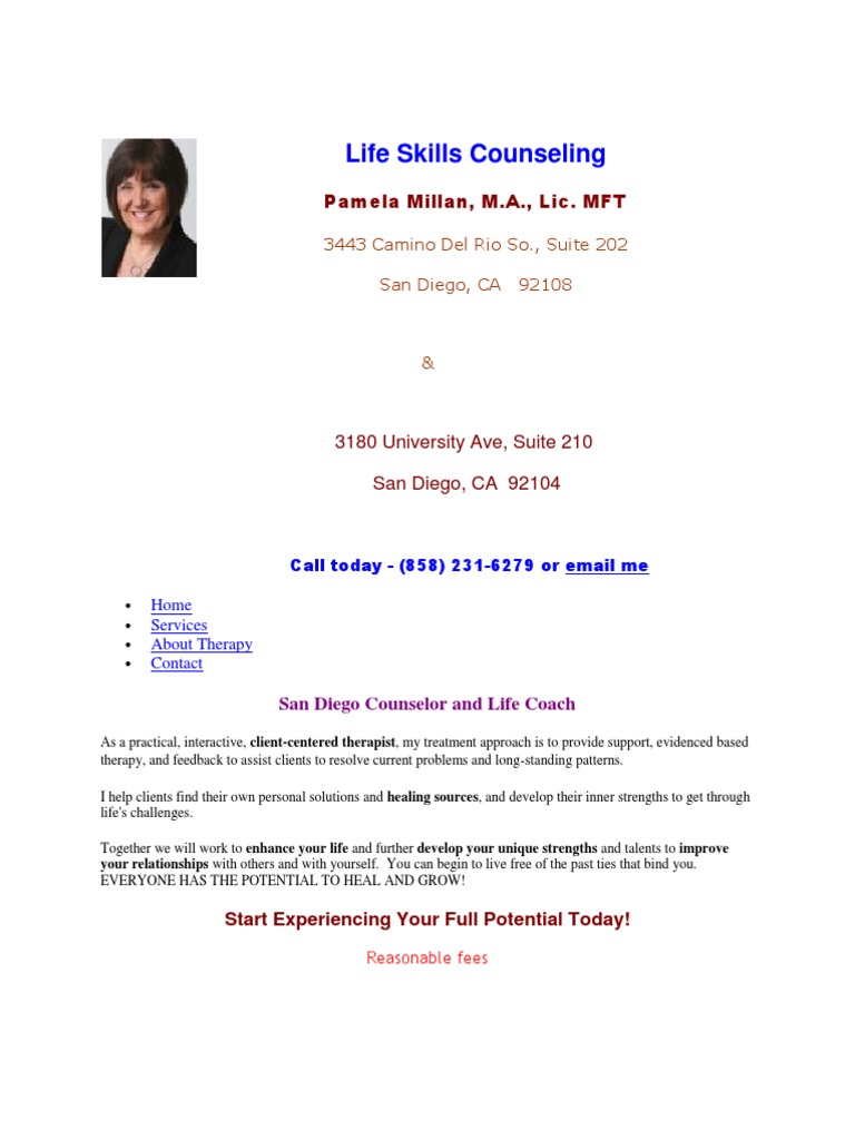 Life Skills Counseling 1 - Pamela | PDF