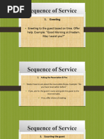 Sequence of Room Service | PDF