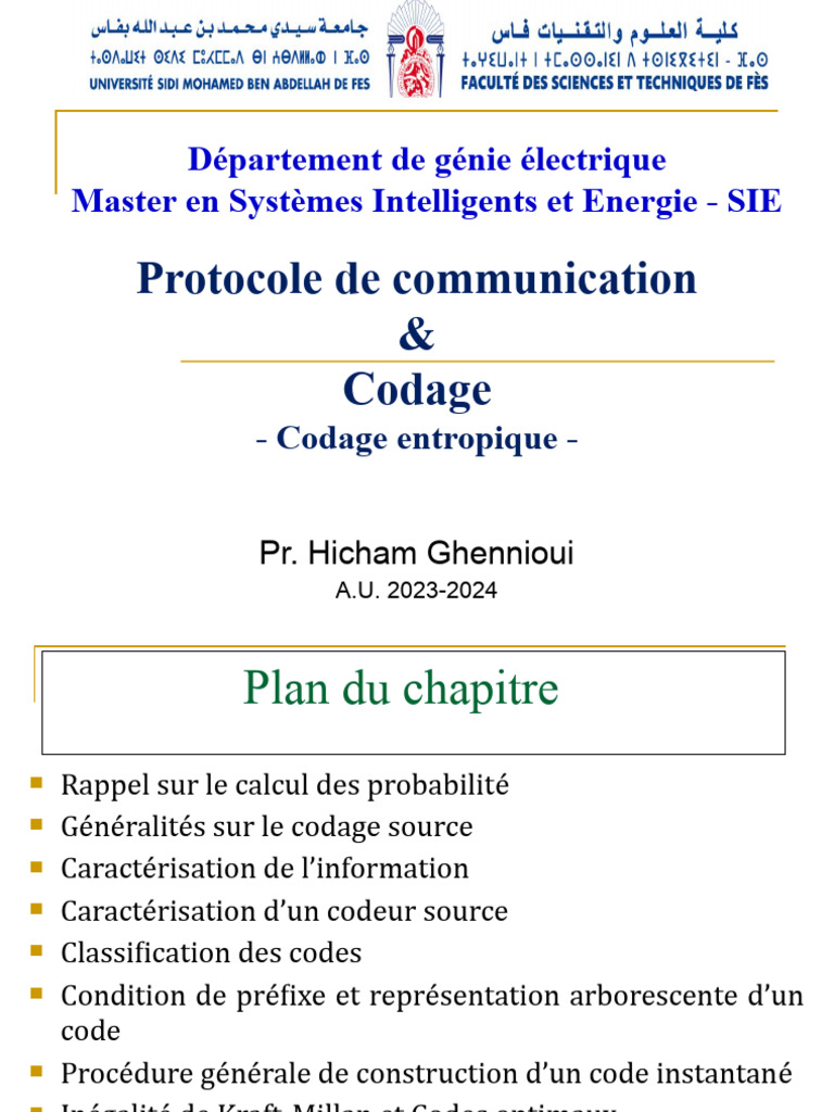 Chapitre 1 - Codage Source Reduit | PDF | Disque compact | Compression de données