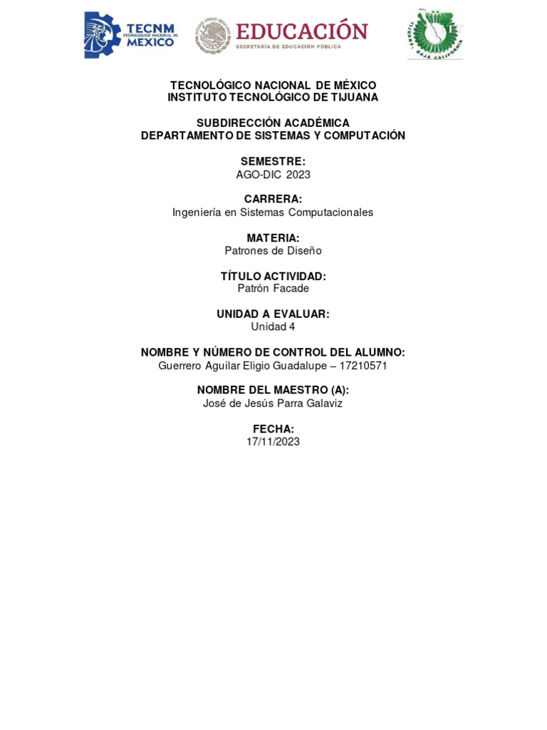 Patron Facade | PDF | Ingeniería de Sistemas | Programación de computadoras