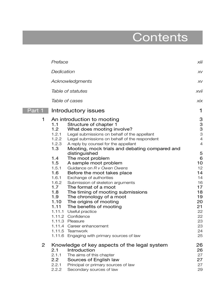A Practical Guide To Mooting - Sample Chapter | PDF | Appeal | Precedent