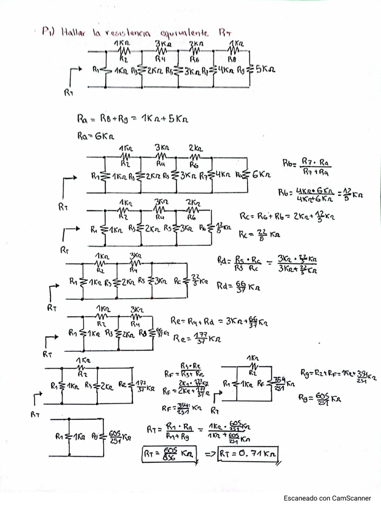 Ejercicios Resueltos de Resistencias en Paralelo y Serie | PDF