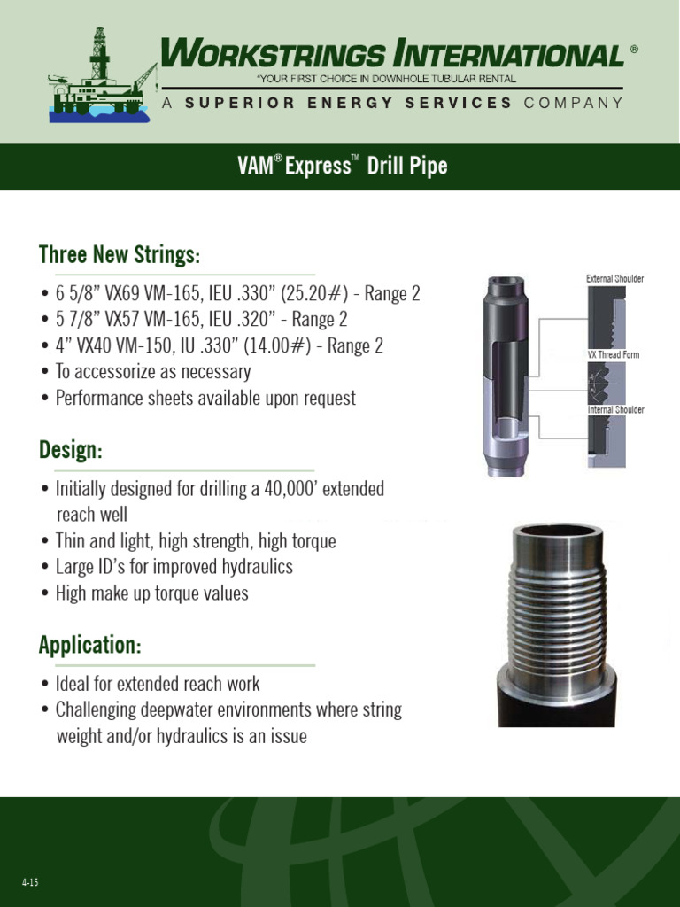VAM Express Drill Pipe | PDF | Mobile App | Apple Inc.