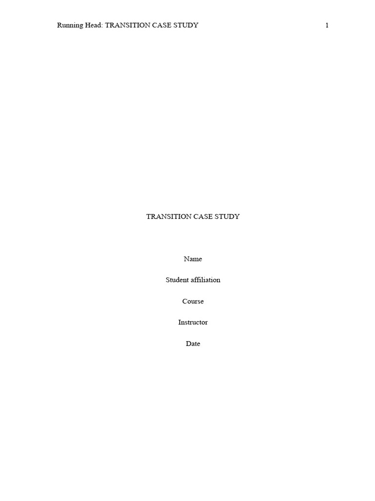 Transition Case Study | PDF | Communication | Social Skills