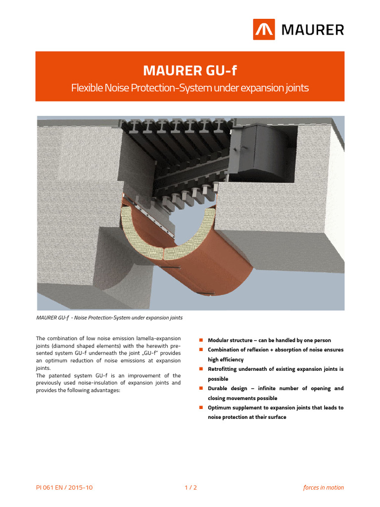 Product Information MAURER Noise Protection GUf | PDF | Physical Sciences | Materials