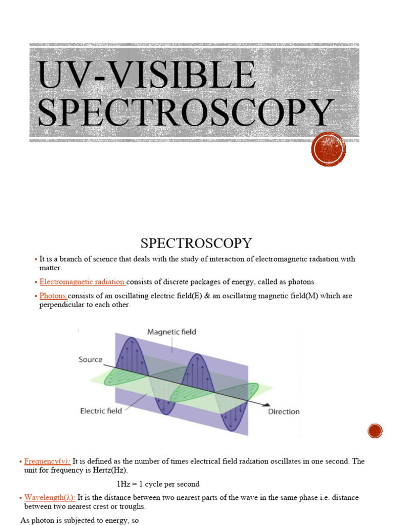 Uv Visible Spec | PDF | Ultraviolet–Visible Spectroscopy | Electromagnetic Radiation