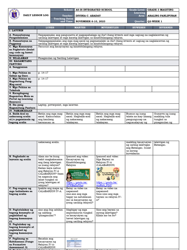 Ap-Dll-Q2-Week 1 | PDF