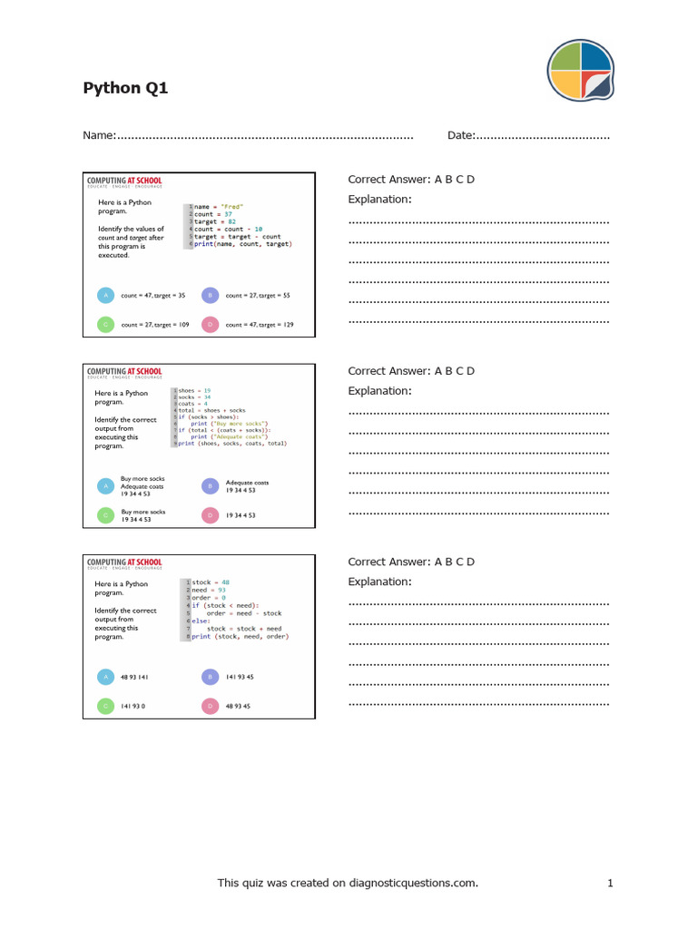 Python Q1 | PDF | Technology & Engineering