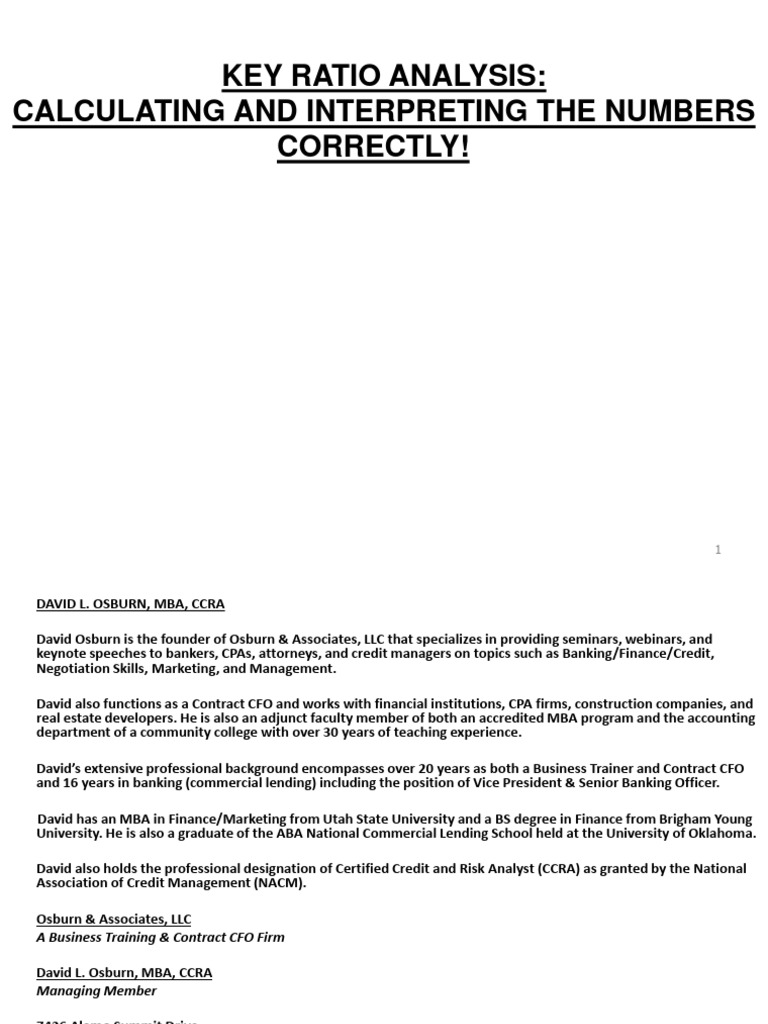 PPP Key Ratio Analysis I Cba June 122019 | PDF | Financial Ratio ...
