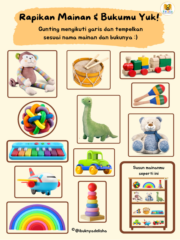 Worksheet Rapikan Mainan Dan Bukumu | PDF