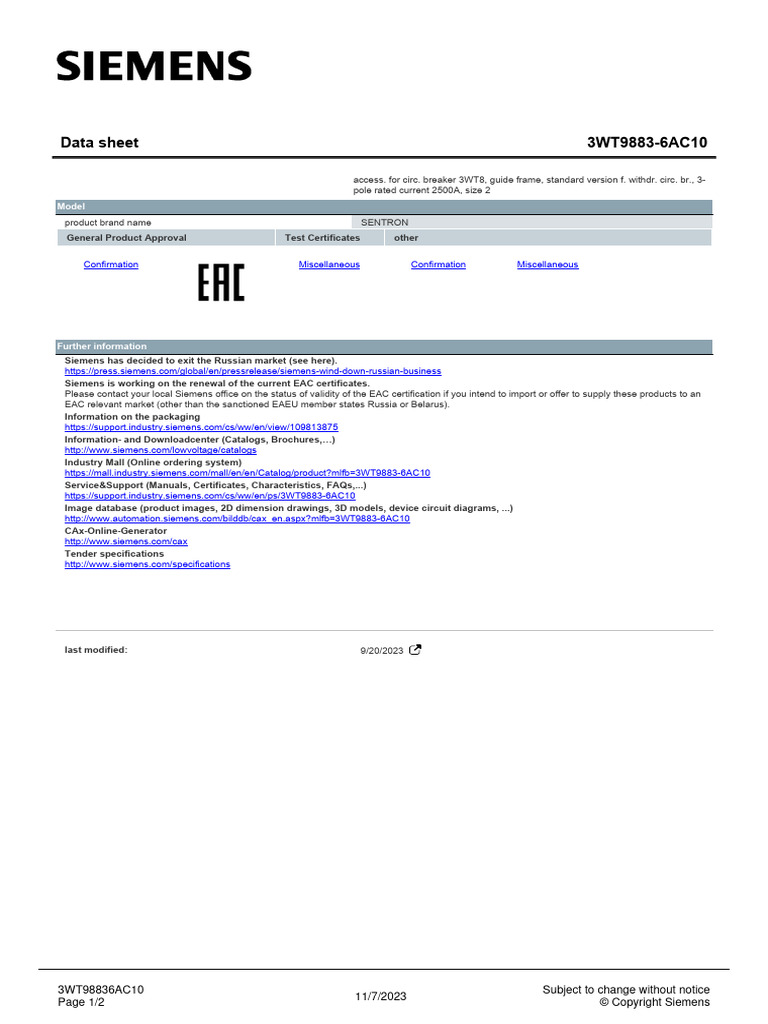 3WT98836AC10 Datasheet en | PDF | Data Management | Information Science