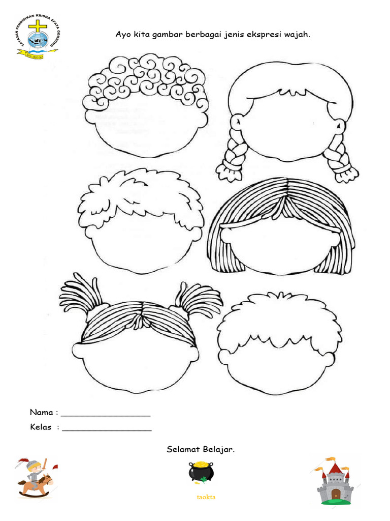 Lembar Kerja TK Tema Diri Sendiri | PDF