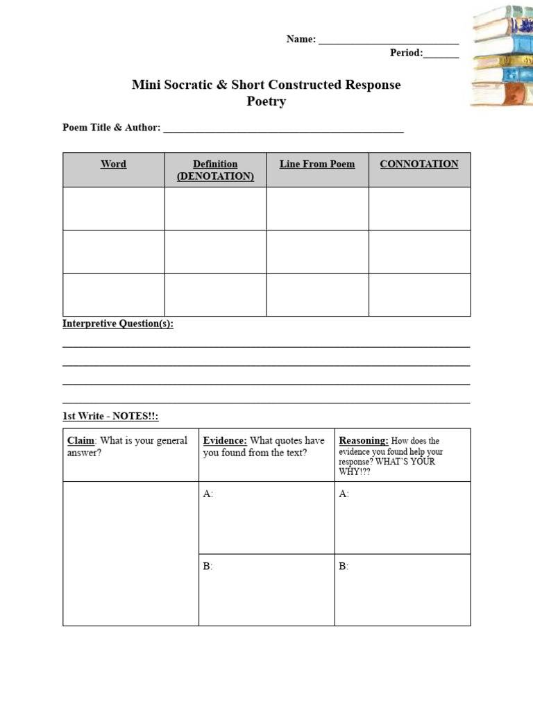 Poetry Analysis Response Template | PDF | Career & Growth